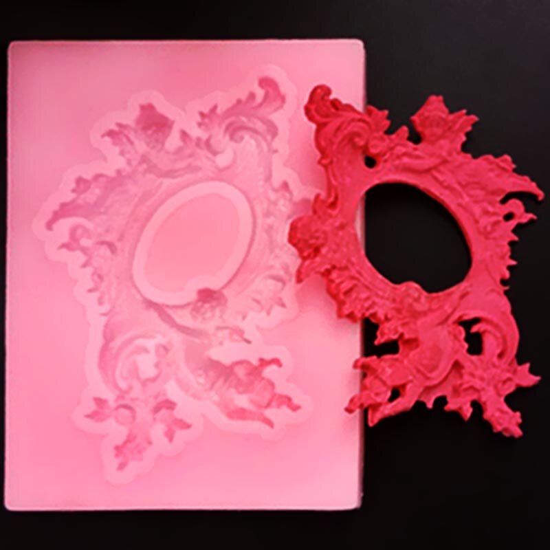 Молд силиконовый 0009636 для эпоксидной смолы Узорная рамка 7.7х5.7х0.7 см, цена за 1 шт.