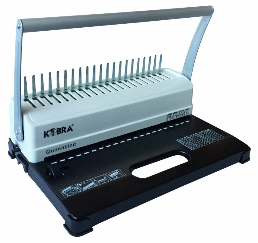 Переплетчик Kobra Queenbind A4, перфорация 14 листов, сшивание максимум 500 листов, пластиковая пружина, до 51 мм (H500)