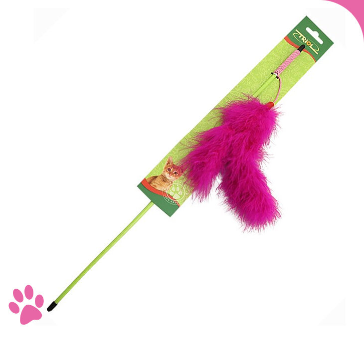 Triol Удочка-дразнилка "Двойная кисточка", 50см (В064)