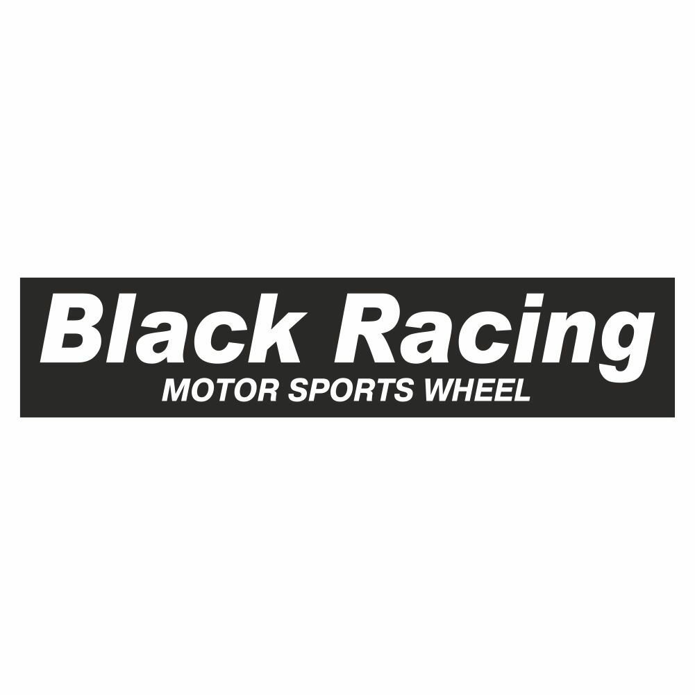 Полоса на лобовое стекло 1220х270мм "BLACK RACING" черная, Арт рэйсинг