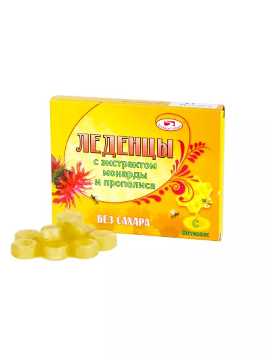 Леденцы с экстрактом монарды без сахара от кашля