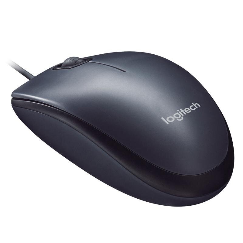 Компьютерная мышь Logitech Черно-серая, M90, USB (910-001794)