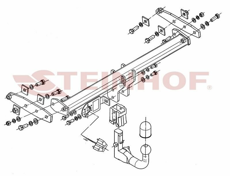Фаркоп на Volvo XC60, кроме R-Design 2008-2012, 2012-2017 (паспорт и сертификат в комплекте)(без электрики) Steinhof. V-285