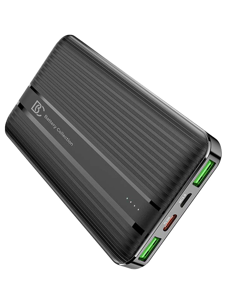 Внешний аккумулятор (Power Bank) BC 10PB9 для 10000mAh (20W, QC3.0, PD, 2USB, MicroUSB, Type-C) (черный)