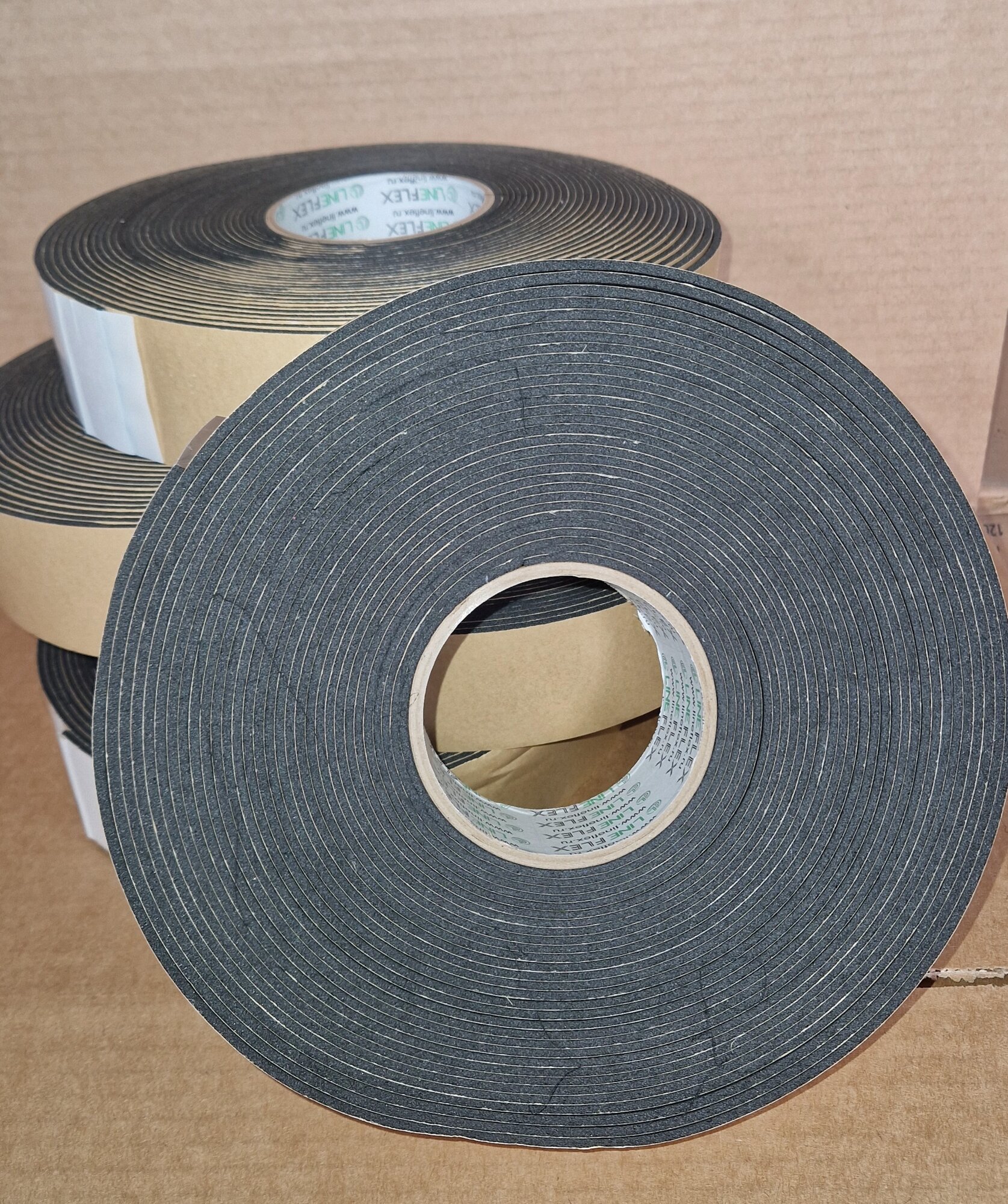 Лента Lineflex, армированная, самоклеящаяся, каучук, толщина 3мм, ширина 50мм, длина рулона 15м