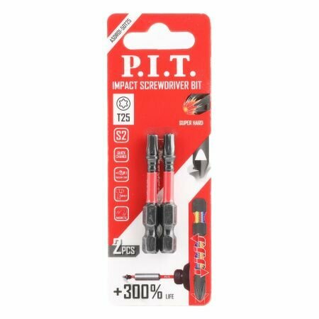Бита ударная P.I.T. T25x50 мм 2 шт в уп.(ASDR01-50T25)