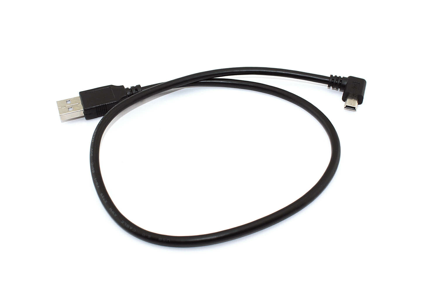 Кабель USB Type A на Mini USB угол влево 0,5 м