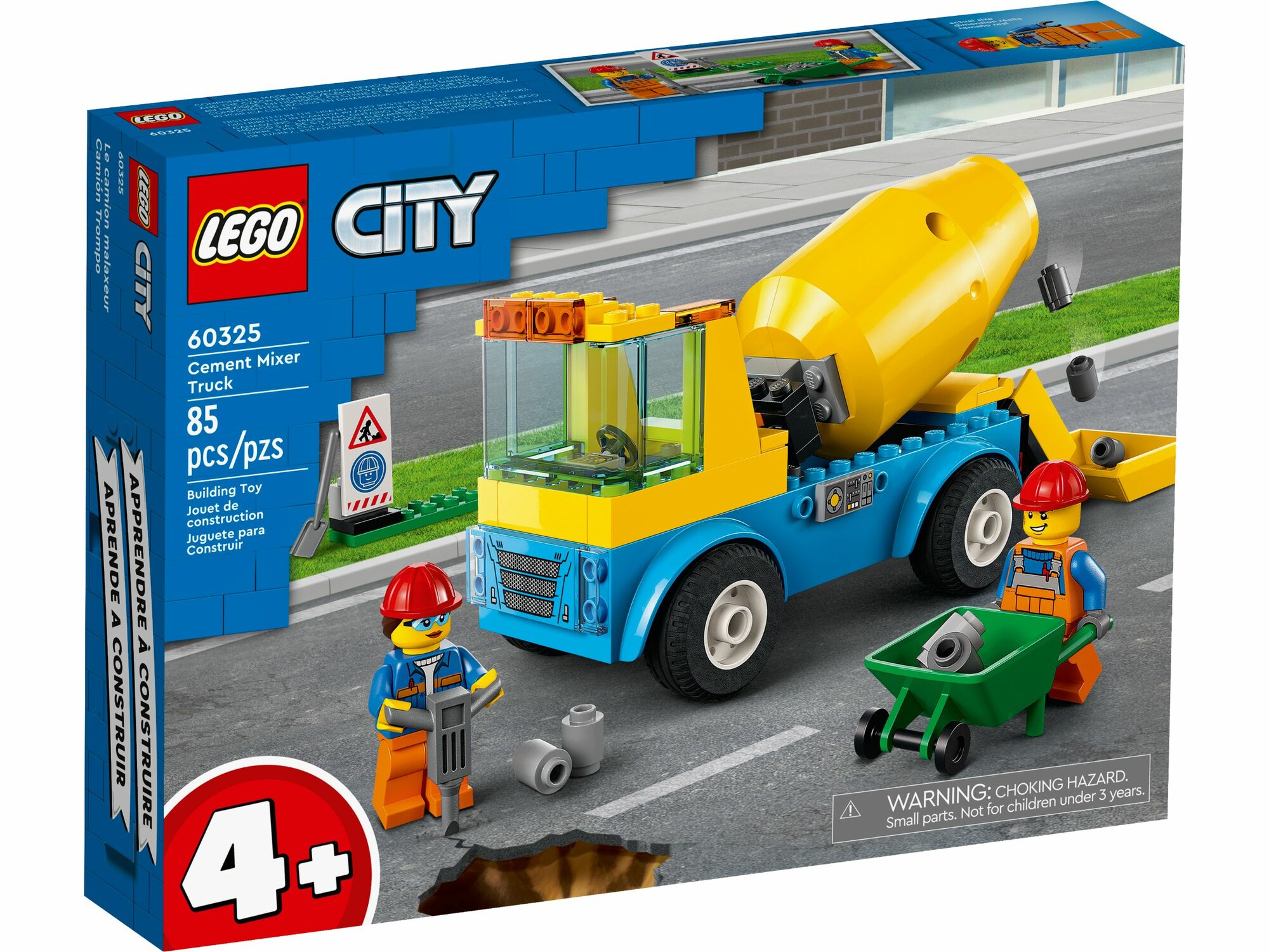 Лего City серия, LEGO 60325 Бетономешалка, lego конструктор для мальчика, лего для девочек