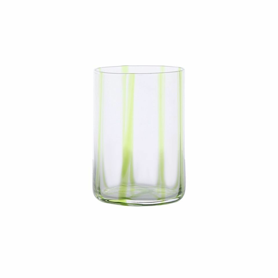 Стакан стеклянный ROOMERS TABLEWARE, 335 мл, прозрачный/зеленый
