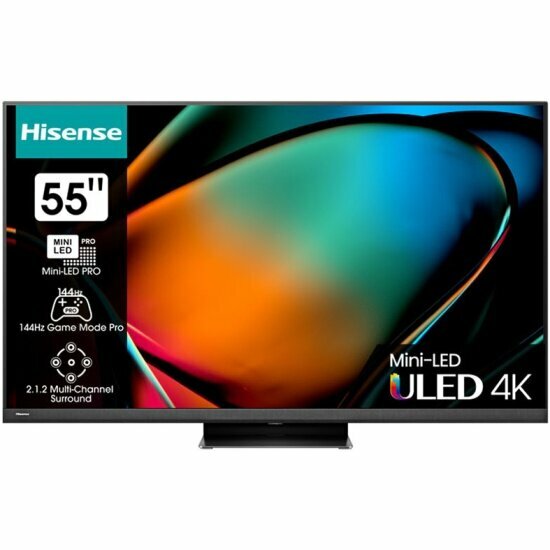 Телевизор Hisense 55U8KQ, MiniLED, 4K Ultra HD, VRR 144Hz, темно-серый