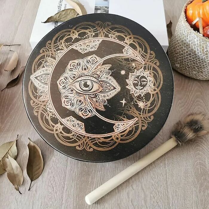 Бубен шаманский, 25 см, глаз