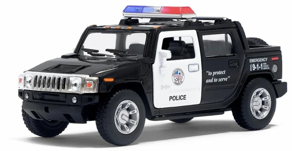Модель машины KINSMART "Hummer H2 SUT" (Police) инерция 1:36
