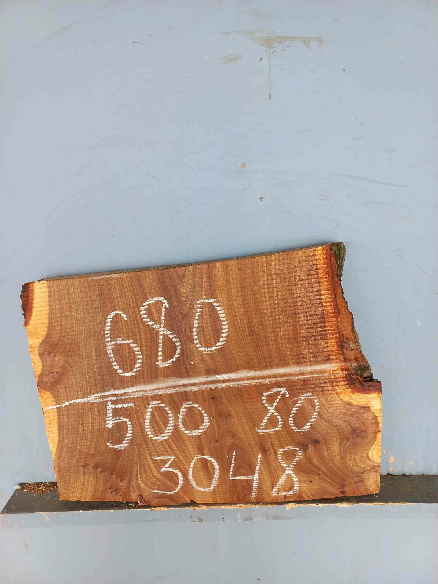 Слэб натурального дерева ценных пород Карагач №3048, 8*68*50 см, доклес