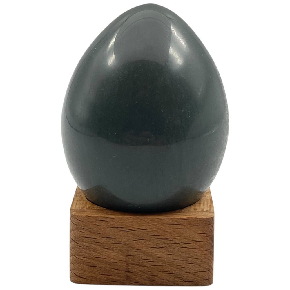 Яйцо из натурального камня 6 см, на подставке, яшма зеленая, 1991-2000 гг, Калкан, Россия