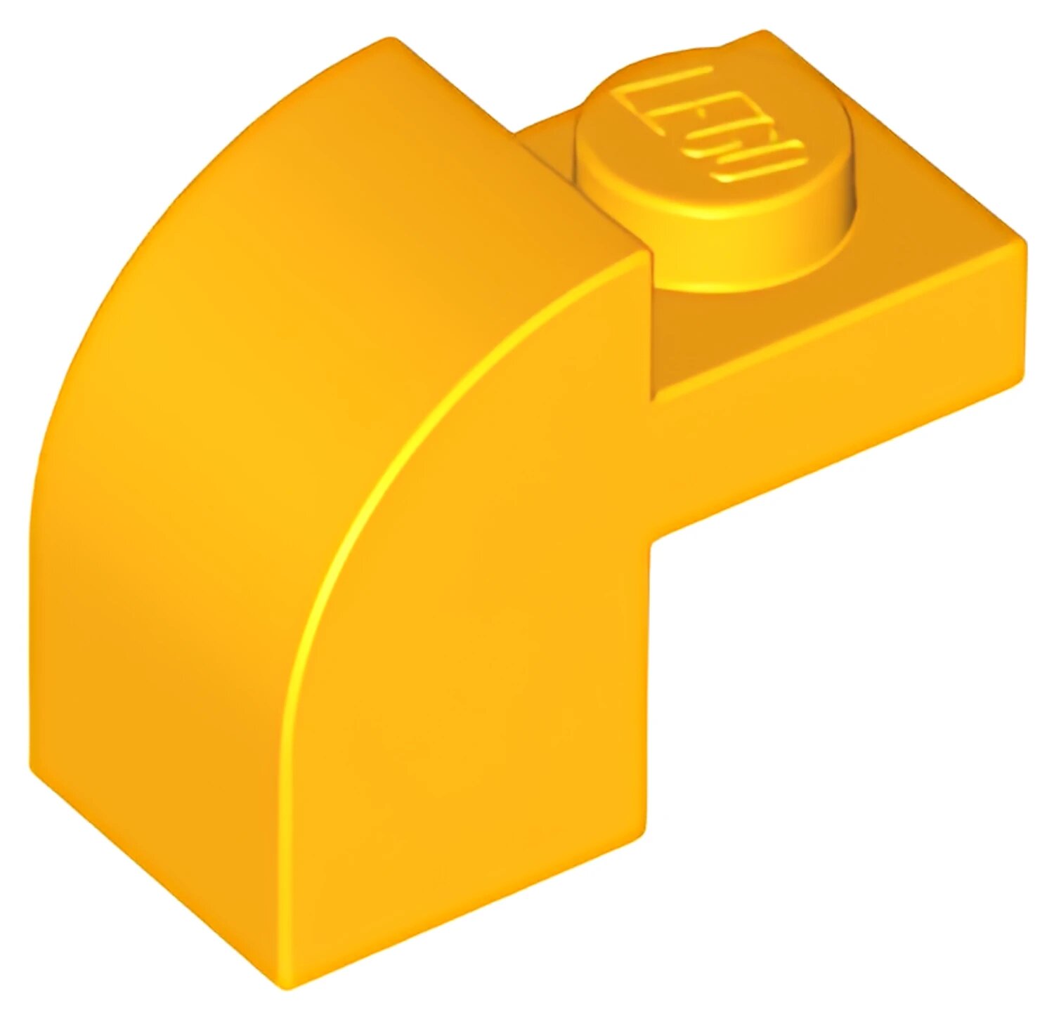 Деталь LEGO Lego Slope, Curved 2 x 1 x 1 1/3 with Recessed Stud 6091 (32807) Bright-Light Orange U