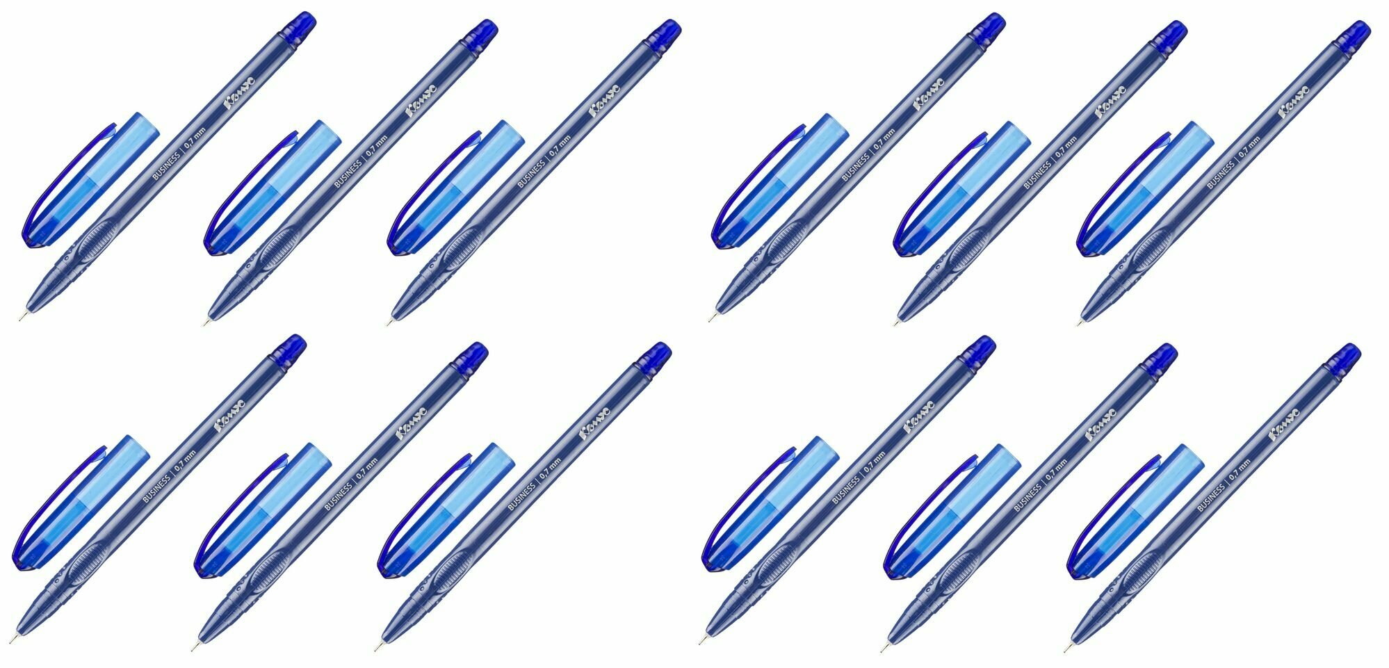 Комус Ручка шариковая неавтоматическая Business, синяя, 12 уп.