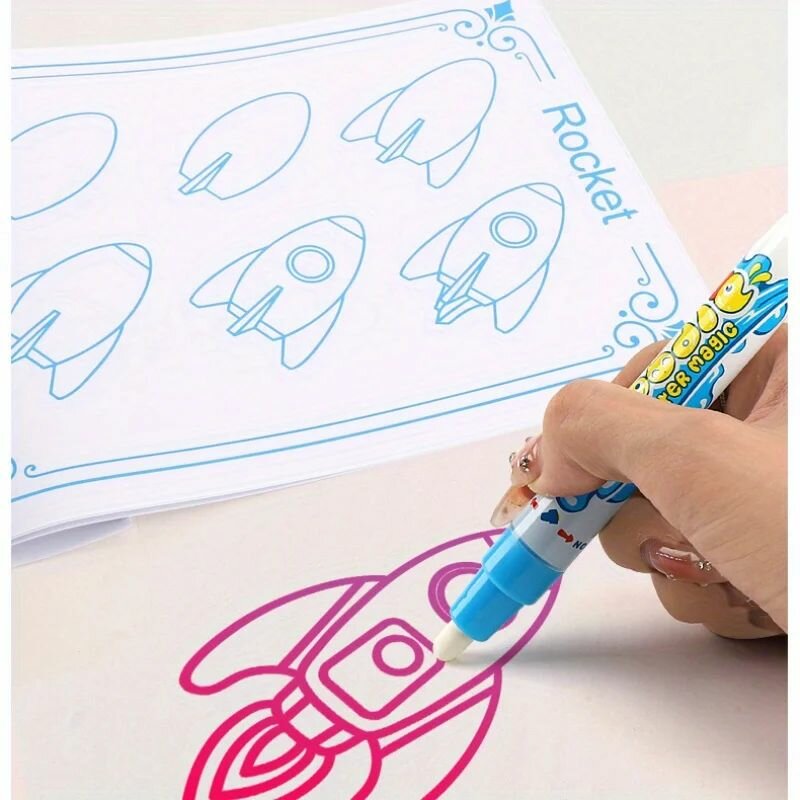 Волшебный коврик для рисования на воде, раскраска с многоразовыми волшебными ручками, доска для рисования Монтессори, развивающие игрушки, детский подарок 100x80 см