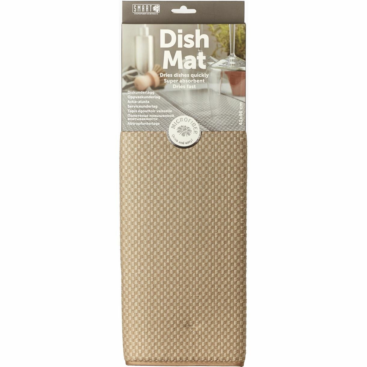 Коврик для посуды Smart Dish Mat 41х46 см. Бежевый- 1 шт. Швеция