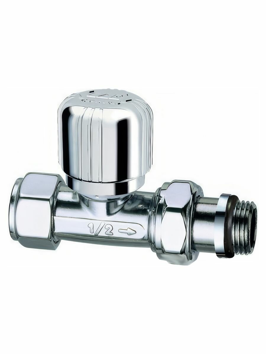 Вентиль терморегулирующий прямой LadyFAR М24х19, 1/2" EPDM, серебро FL 0185 12P