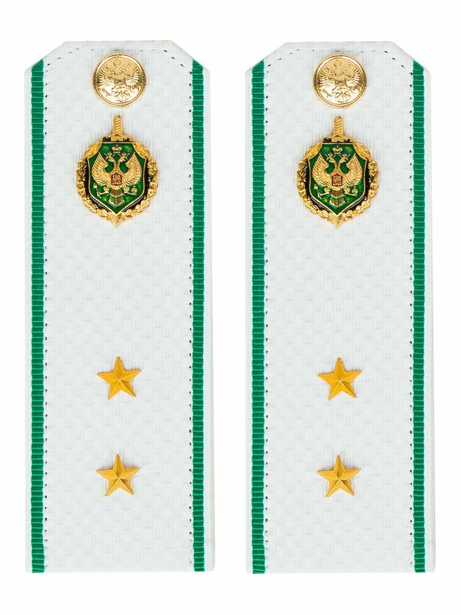 Погоны ПС ФСБ белые картон звание Прапорщик