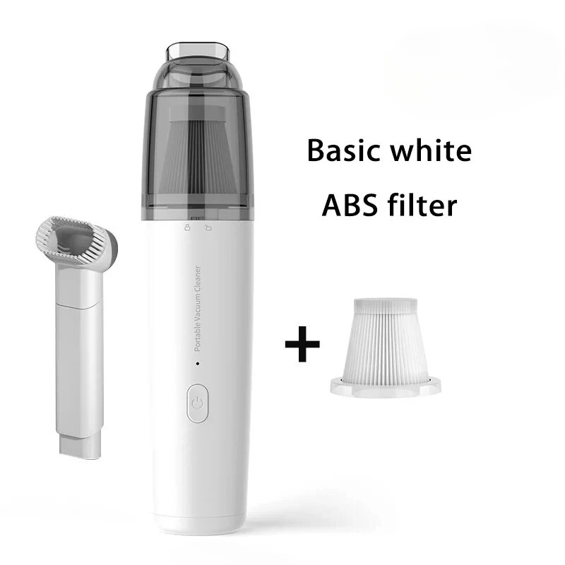 Автомобильный пылесос электрический, бытовой, мини, портативный, мощный, ручной, White basic Set