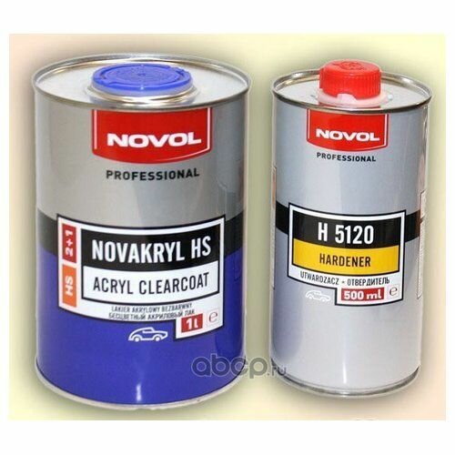 Лак Новакрил HS 2+1 с отвердителем Novol, 1л+0,5л Novol 3804335631