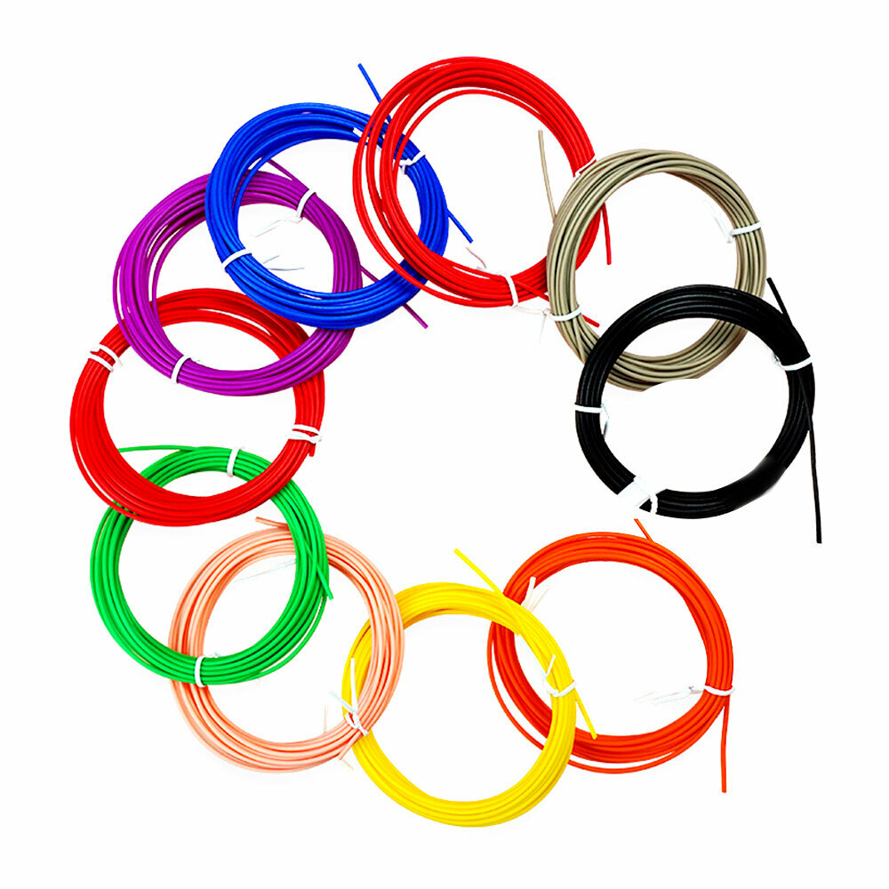 3D Printing Pen PCL Filament Refills 1.75mm Diameter 10 Pcs/Pack Random Colors High-Precision Low Melting Temp No Clogging 5m per piece Total 164ft Compatible with Most 3D Pens Not for 3Doodler Pen Made of PCL Material Safe for Children