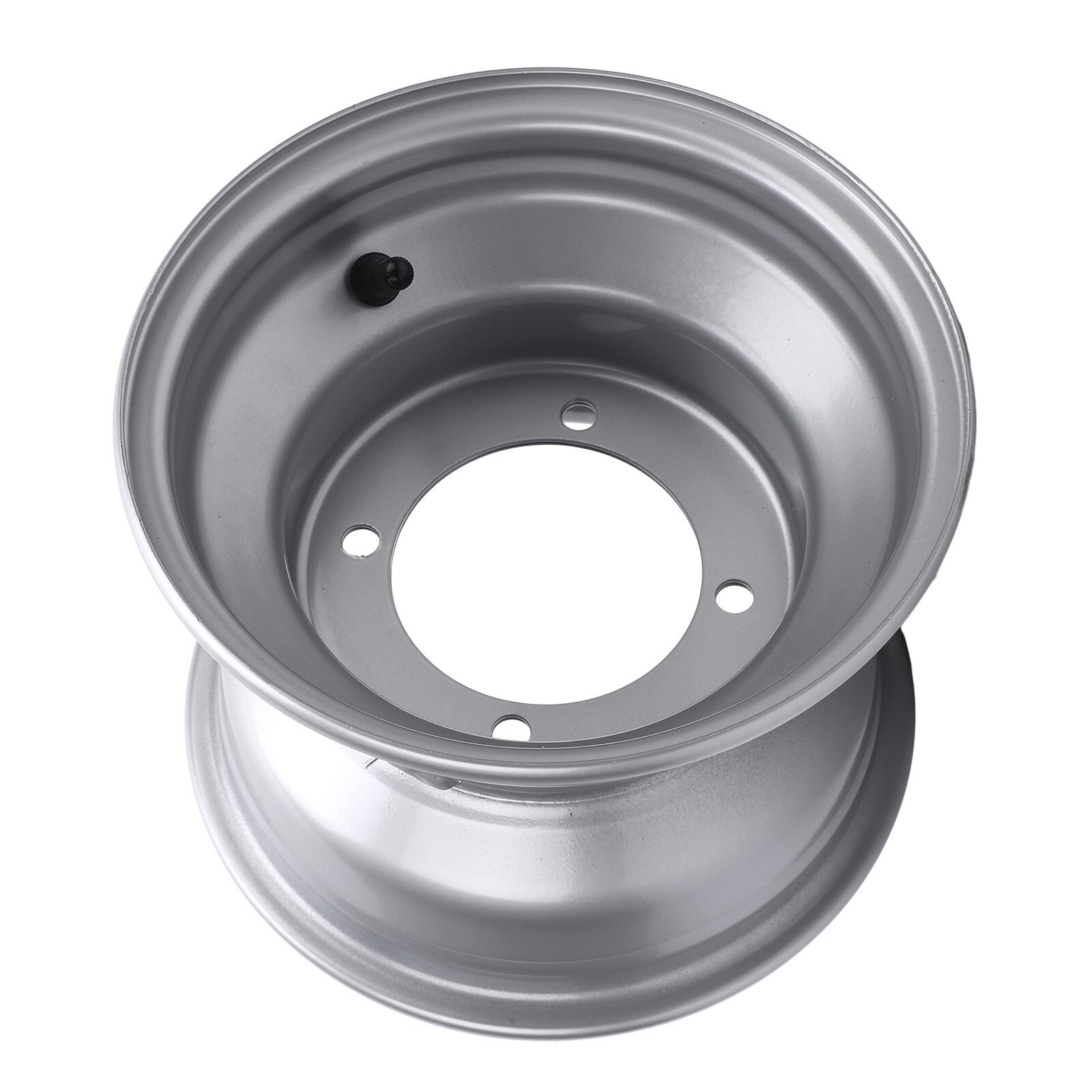18X9.50-8 обод колеса квадроцикла из высокопрочного алюминиевого сплава, 8-дюймовая ступица обода колеса для картинга, гольф-каров, серебристый, четыре отверстия (расстояние между отверстиями: 110 мм / 4,33 дюйма)