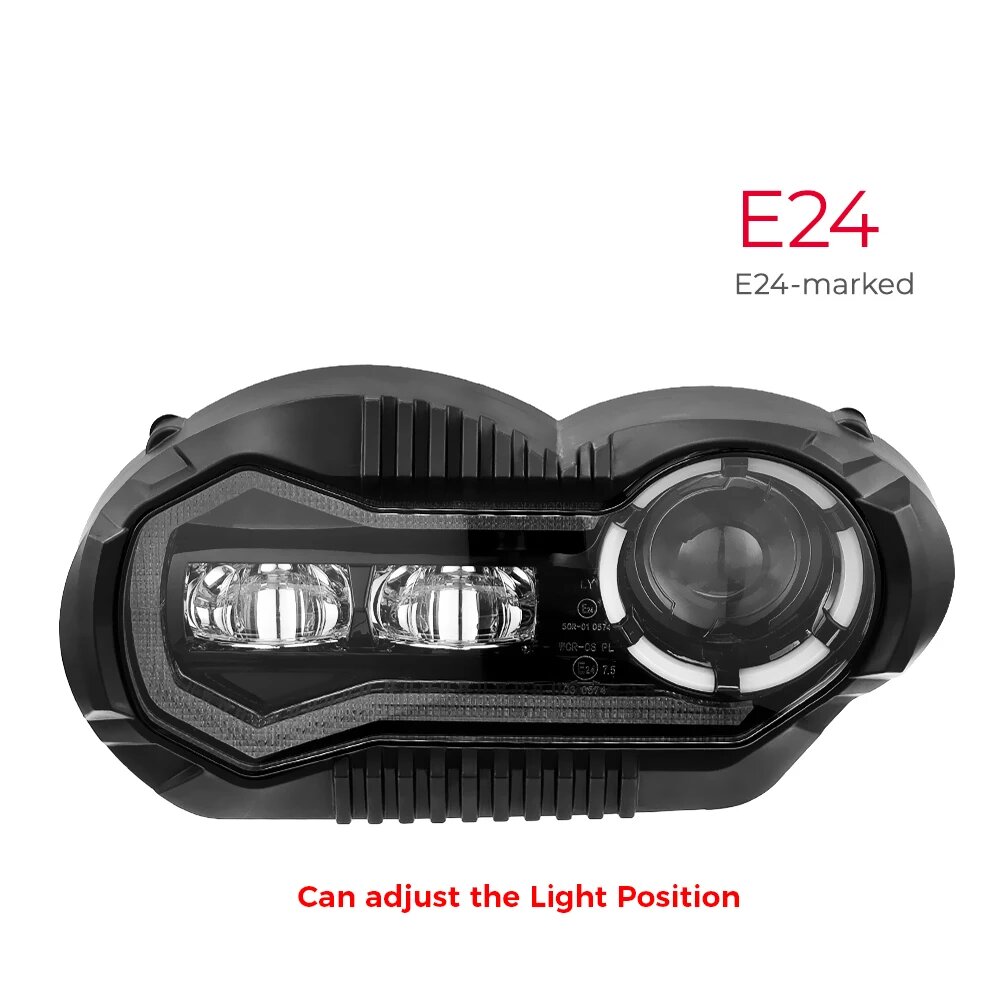 Большая распродажа E-MARK светодиодный ные фары для BMW R1200GS R 1200GS 2004-2012 R 1200GS ADV Adventure 2005-2013 мотоциклетные фары в сборе E24 Headlight