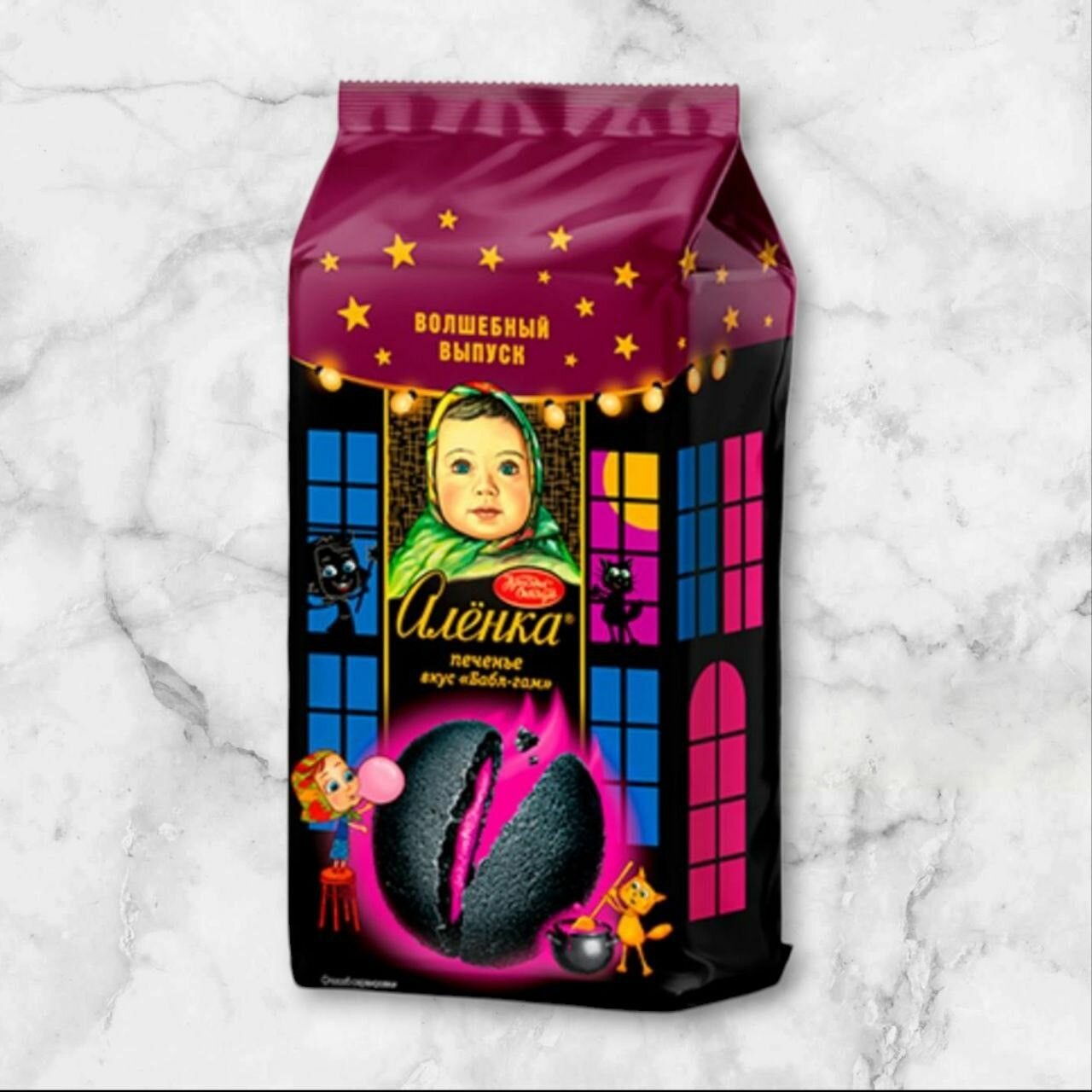 Печенье Красный Октябрь Аленка, со вкусом Бабл Гам, в подарочной упаковке, 120г