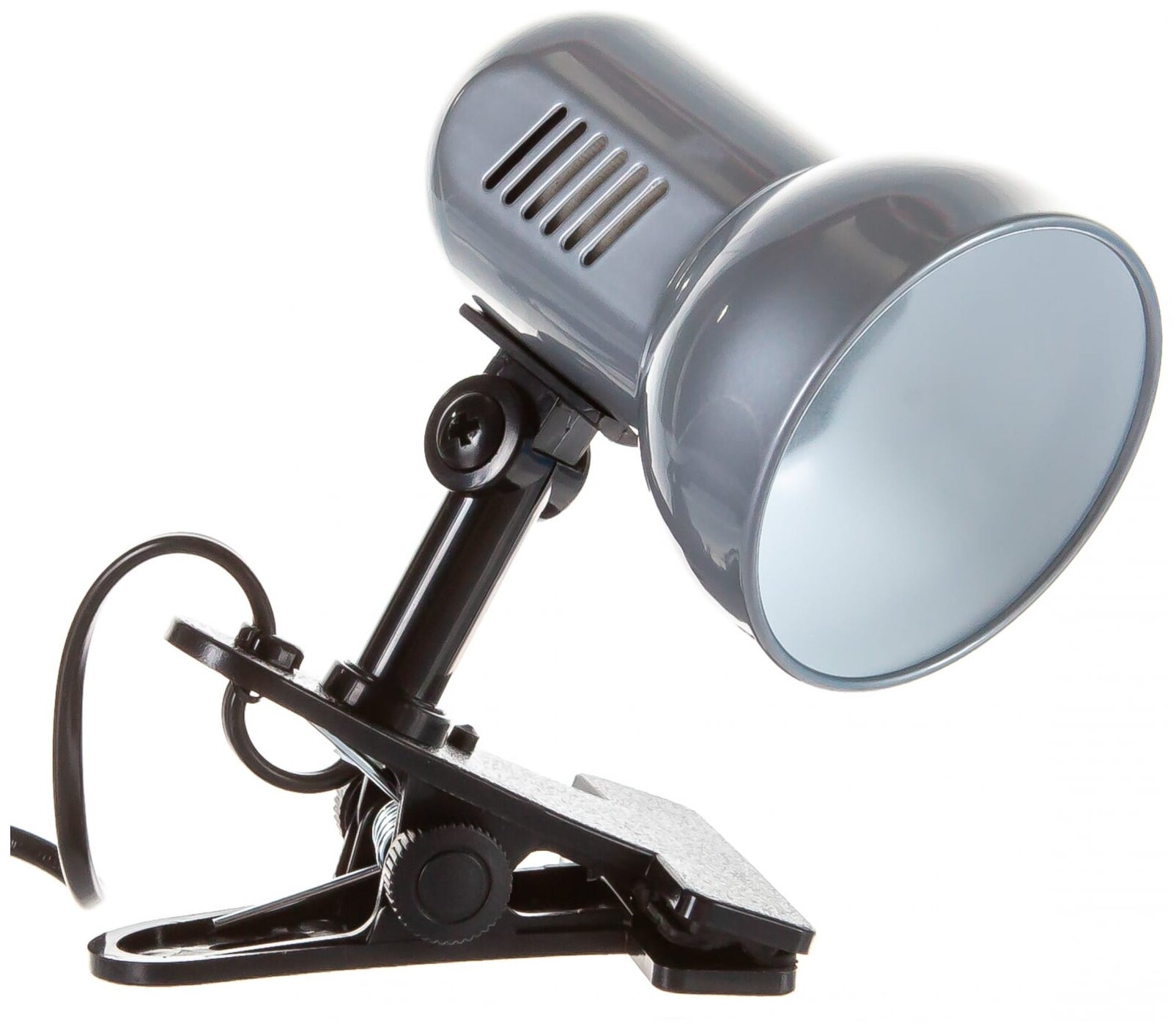 Светильник настольный на прищепке, E27, 40 Вт, серебристый, абажур серебристый, Camelion, H-035 C03