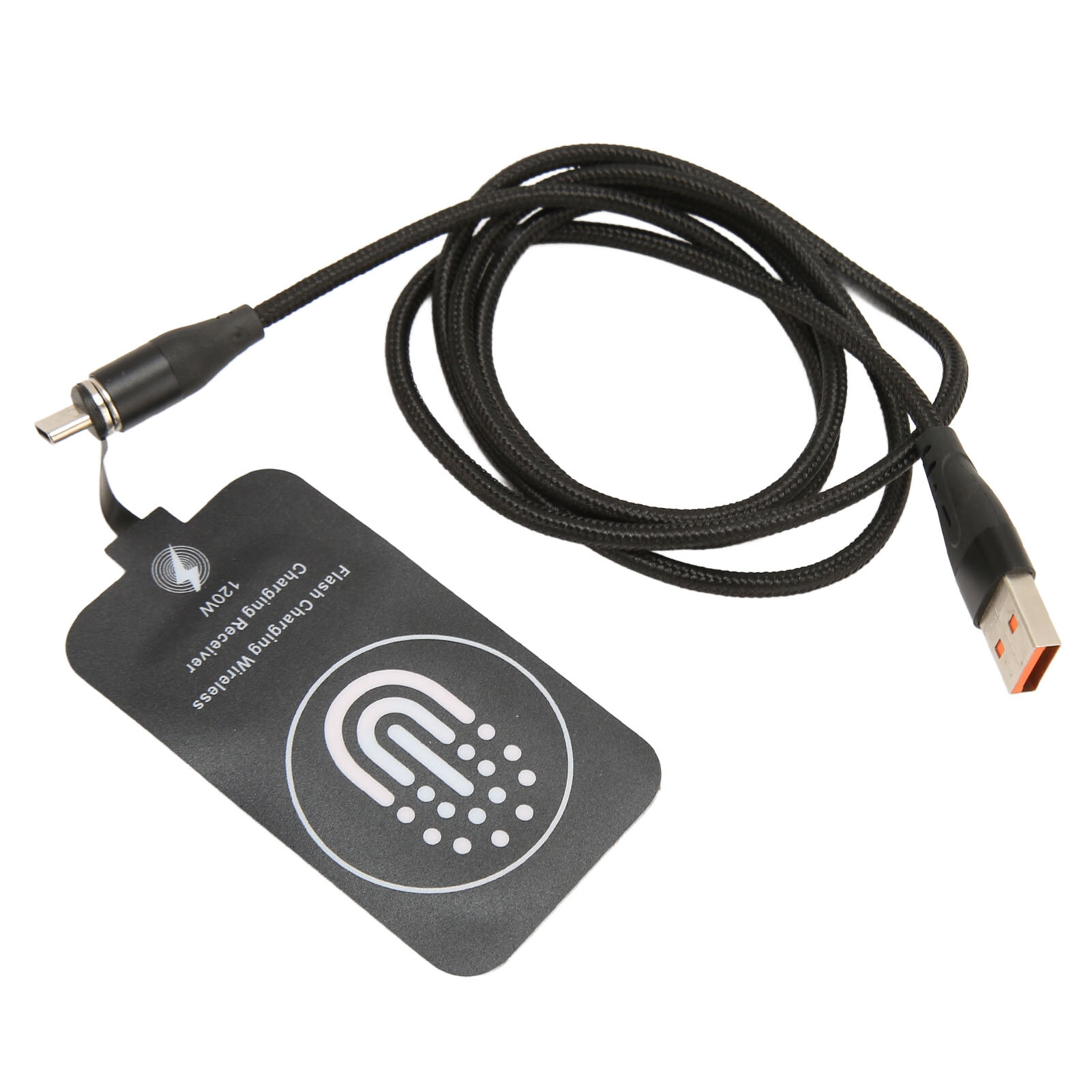 Магнитный приемник двойного назначения типа C, 120 Вт, беспроводной зарядный приемник, тонкий приемник беспроводной зарядки 10 Вт для Galaxy A51 A40 A20E