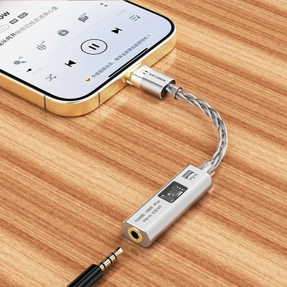 KEYSION USB C Цифровой аудиоусилитель 3,5 мм серебристый