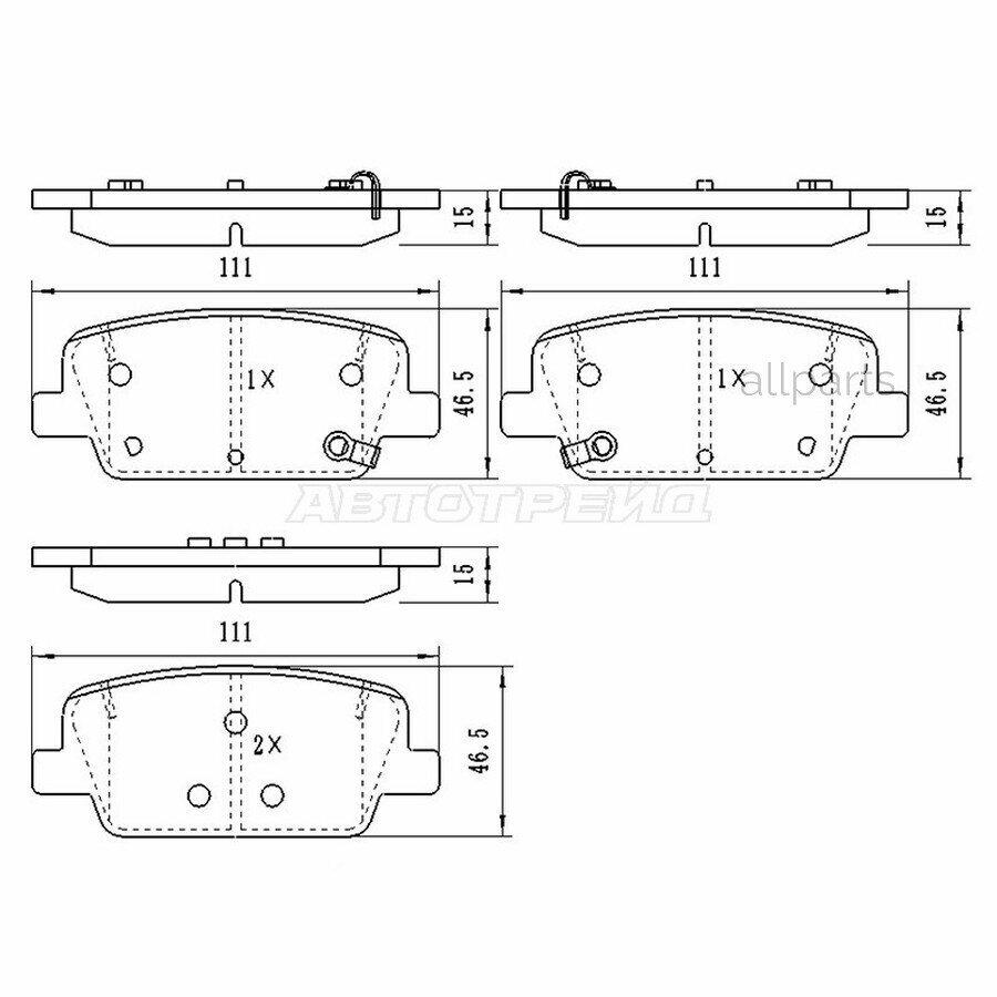 SAT ST-28-0167 Колодки тормозные (Сзади) Hyundai Palisade 18-25 / Santa Fe 12-