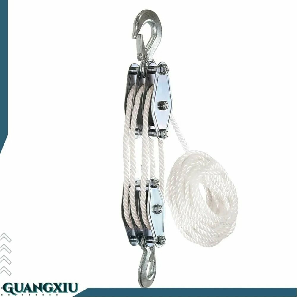 Блок ролика для ручного подъема, многофункциональный с крюком из цинкового сплава для установки кондиционеров