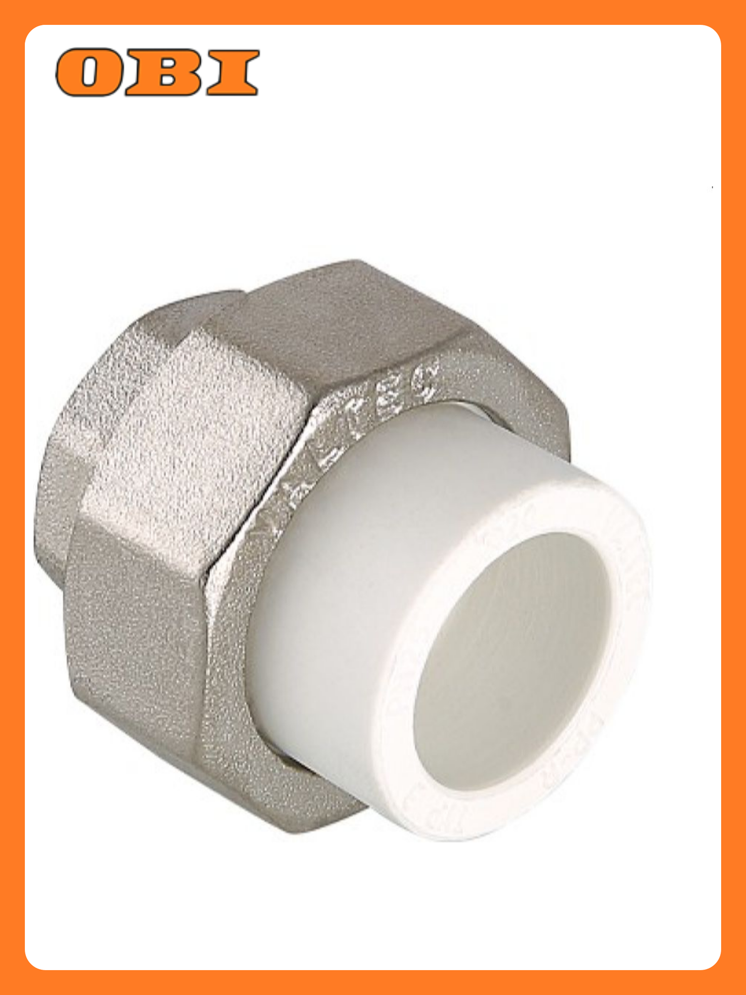 Муфта VALTEC, разъёмная, полипропилен, 1/2", 20мм, серебристая