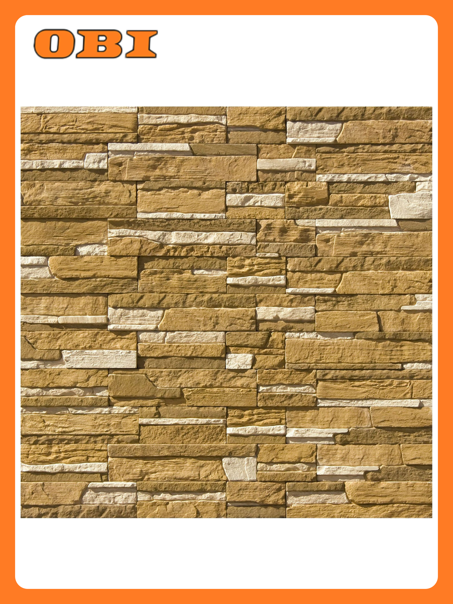 Гипсовая плитка White Hills Каскад Рейндж камень бежевая