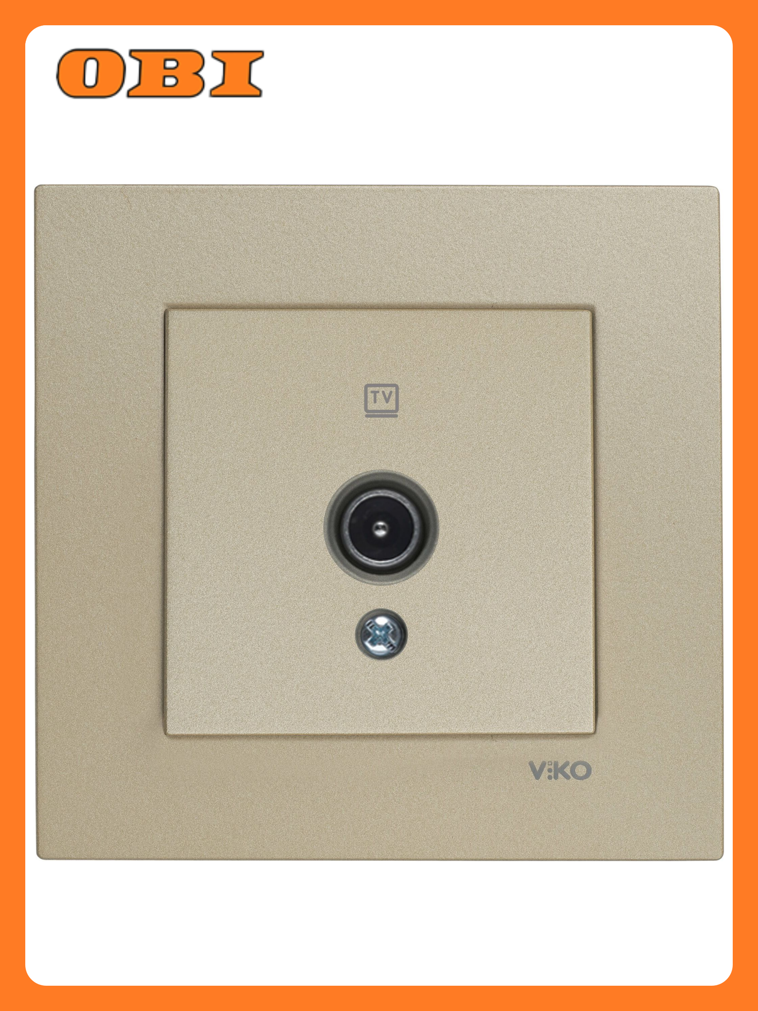 Розетка Viko Novella 93000210, бронза, скрытый монтаж, 1 пост