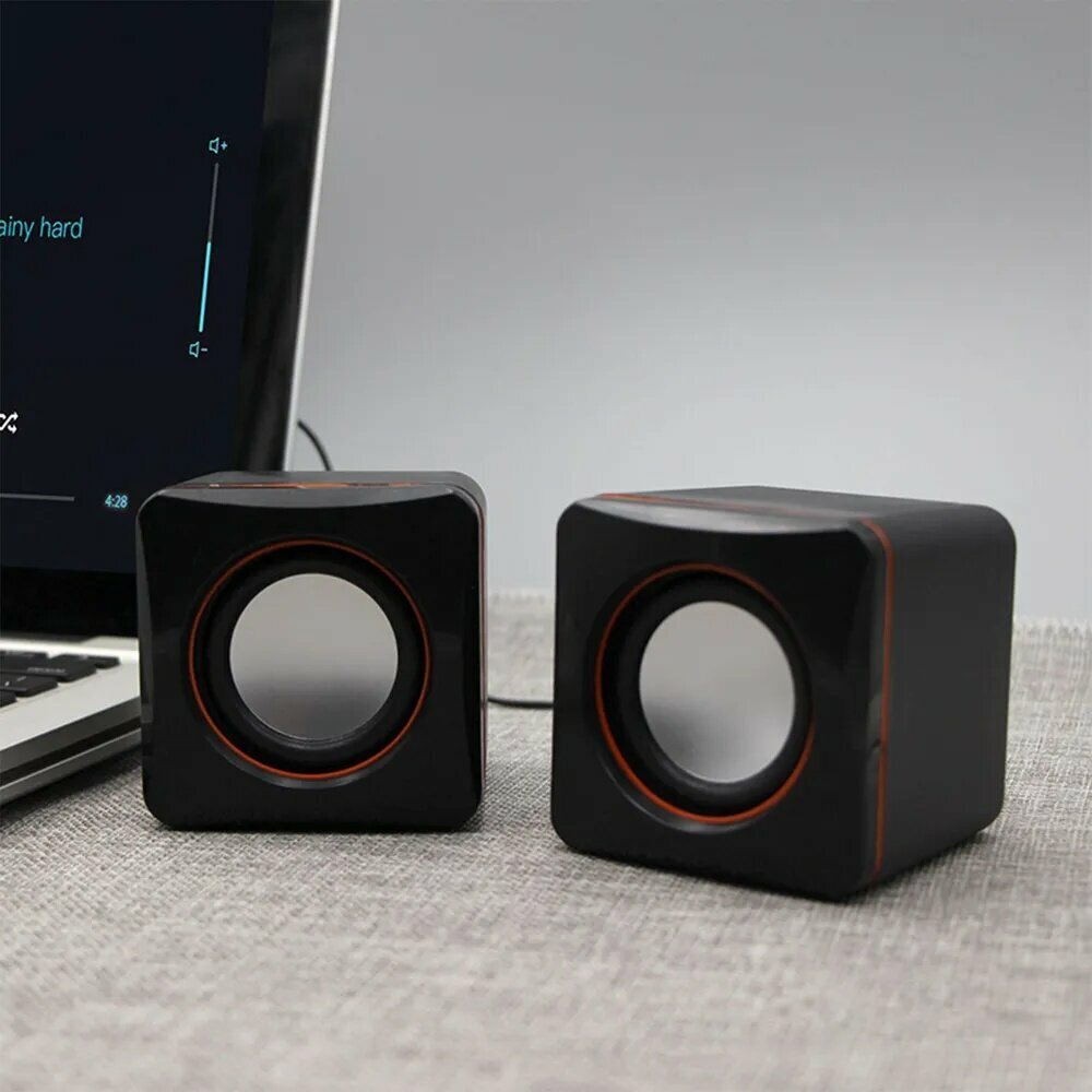 Мини USB колонки для компьютера с низкими частотами, проводные, для ноутбука и ПК, домашние и офисные