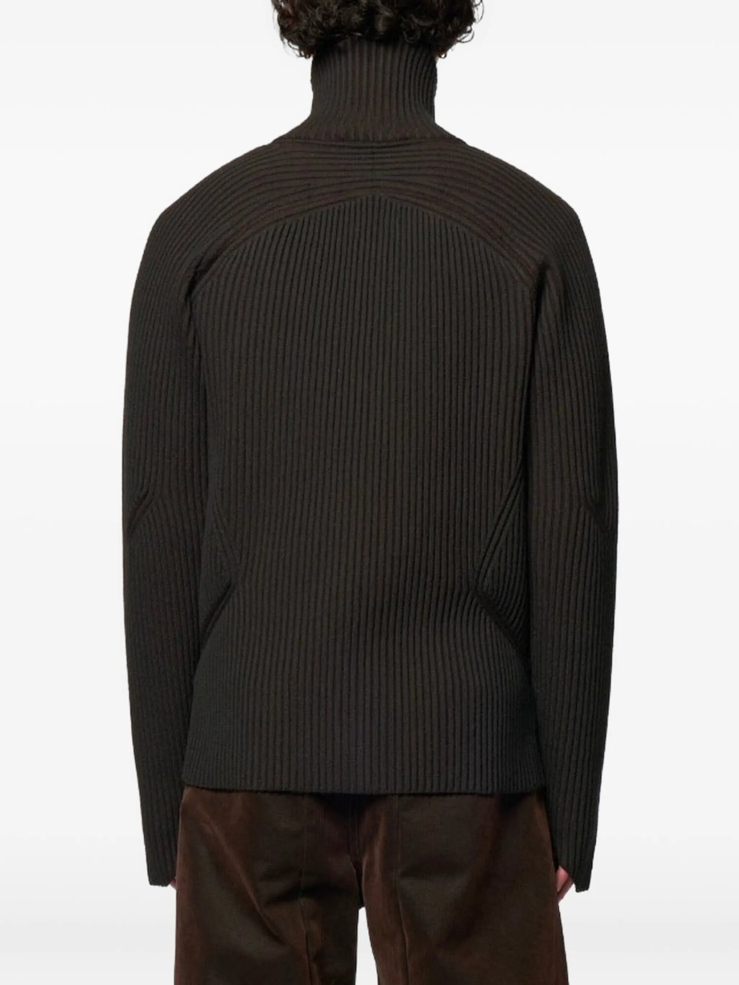 Свитер OMAR AFRIDI Ribbed-knit zip-up sweater, размер 50 — фото 1