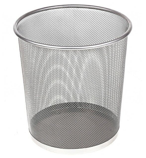 Корзина для бумаг, 10 литров, металлическая сетка, серая, 548722
