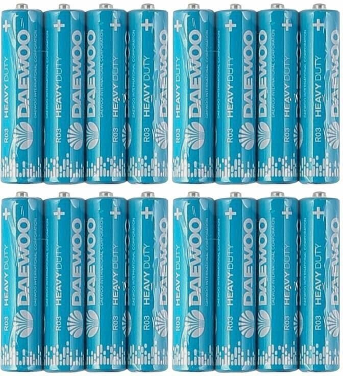 Батарейка Daewoo (мизинчиковые), AAA/R3, 16 шт.