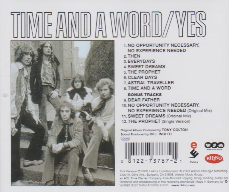 Yes - Time And A Word (1970/2024) Переиздание 16-page