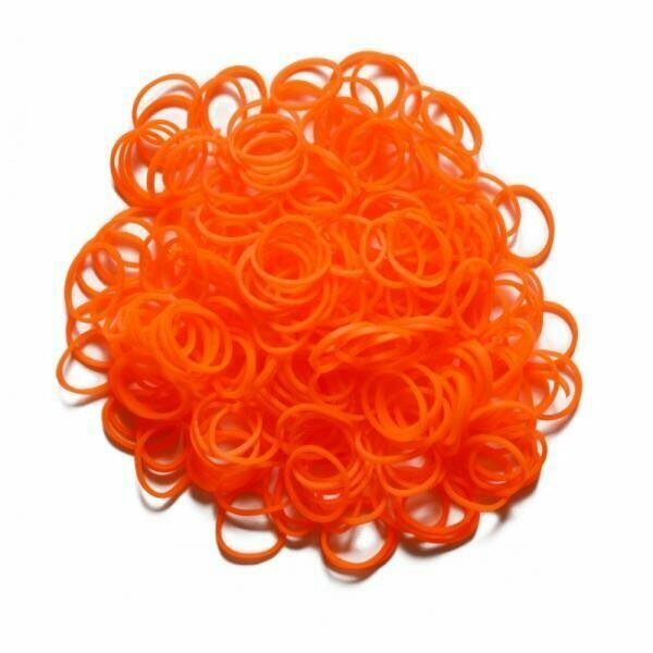 Резинки для плетения браслетов Rainbow Loom гелевые Оранжевый Orange (B0026)