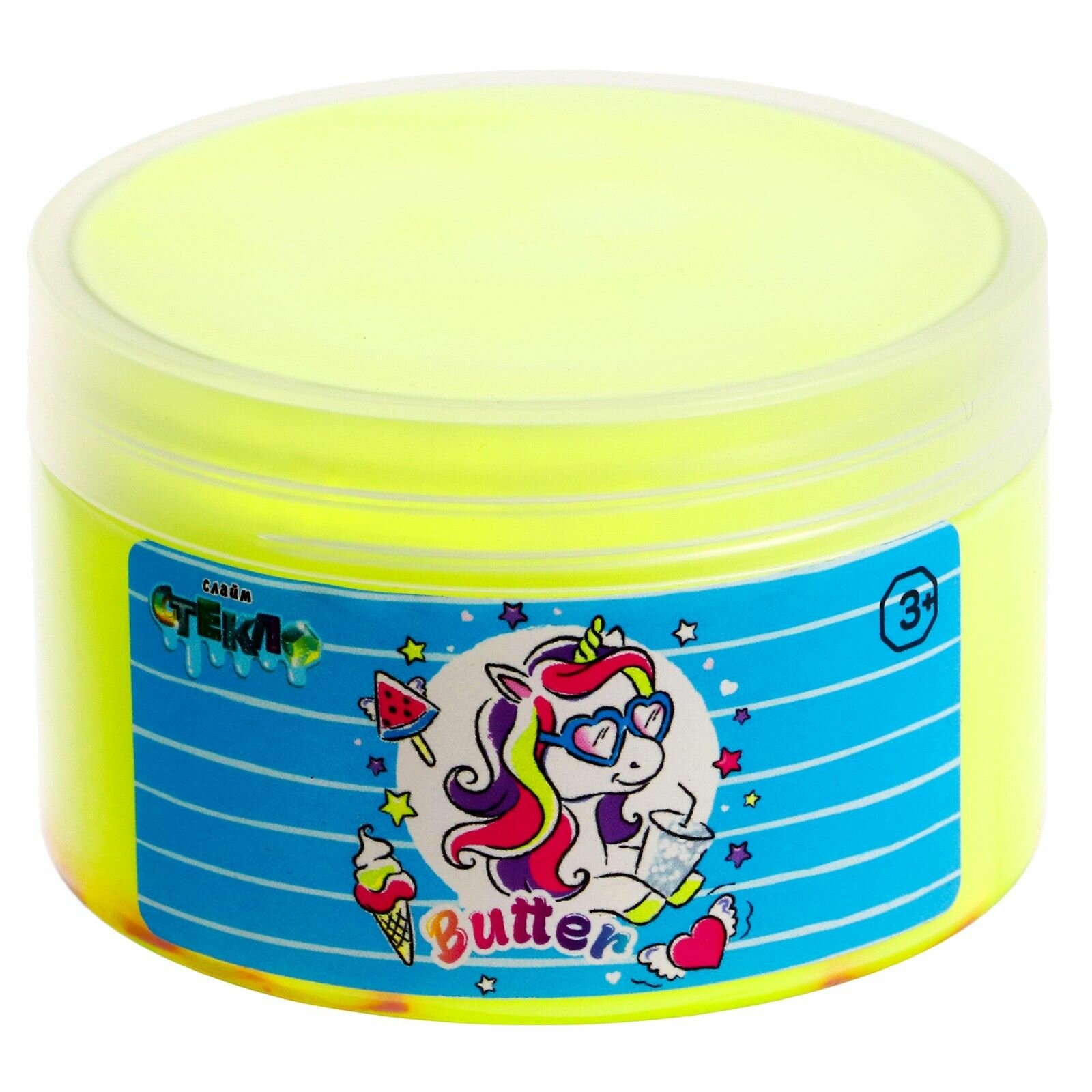 Слайм Стекло "Butter", желтый, 180 г (00-00001277)