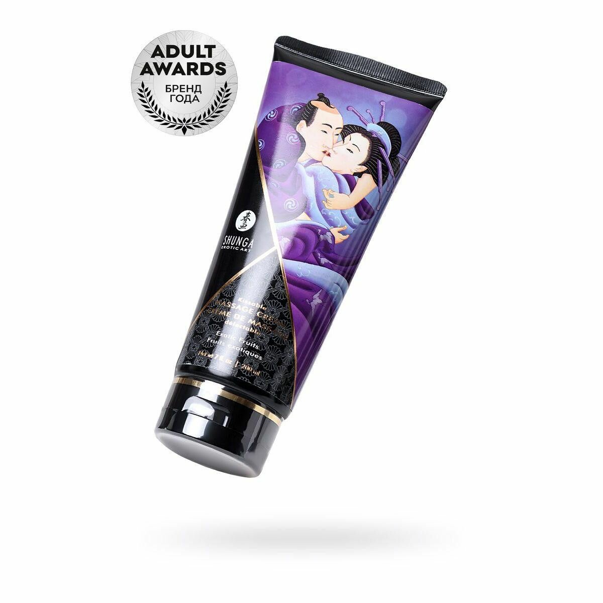 Массажный крем для тела Shunga Экзотические фрукты (Exotic Fruits), съедобный, 200 мл