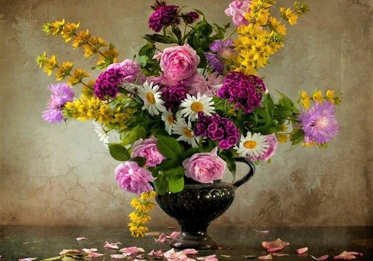 Набор для творчества Алмазная мозаика Домашние душистые цветы 30*40см AC34096