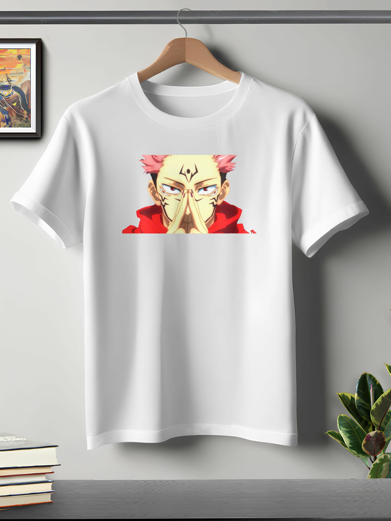 Футболка  Детская ONEQ 146 (11-12) размер с принтом Jujutsu Kaisen, белая