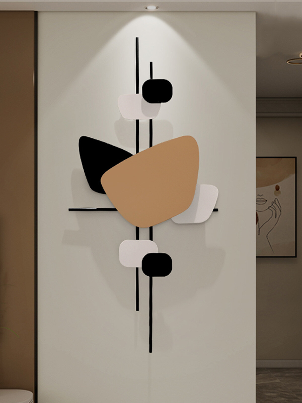 Панно на стену металлическое декоративное для интерьера дома для офиса, детской, спальни, 101x47см