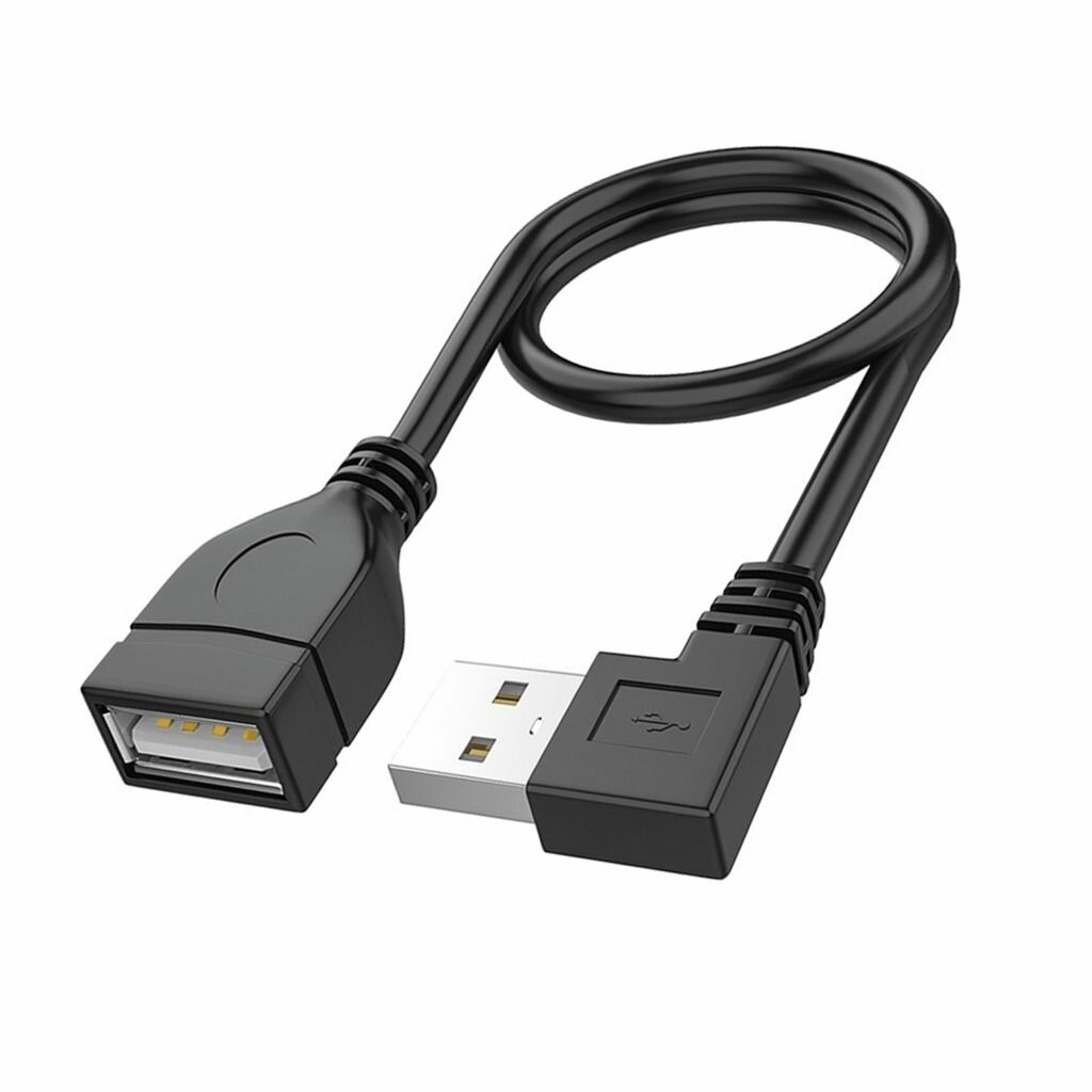 90-Градусный Удлинитель USB 2.0 от Мужчины к Женщине, Короткий Кабель для Ноутбука, Клавиатуры, принтера и Многого Другого длиной 10 См